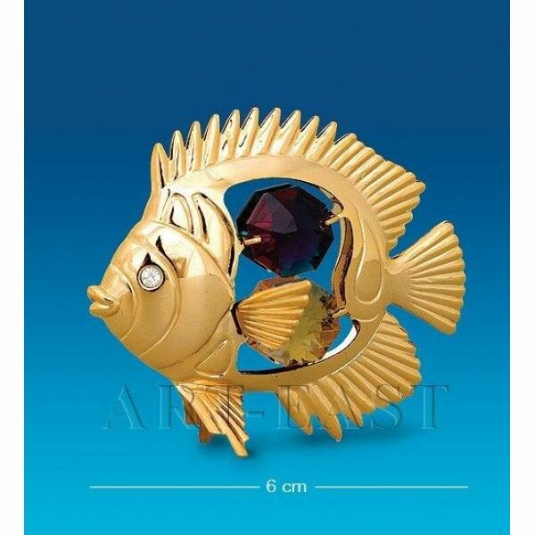 Фигурка Рыбка-Дискус с цв. кр. A8003 Crystal Temptations, Металл, кристалл