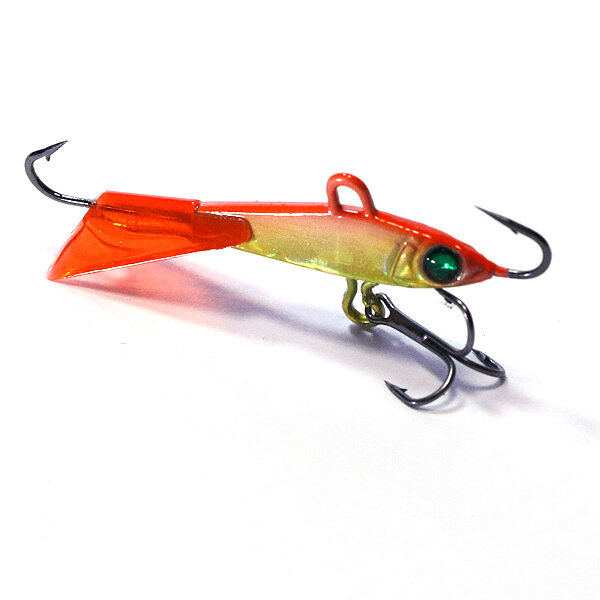 Набор зимних балансиров COLUMBIA Hunter 35мм/4гр, цвет (03, 04, 06, 08) модель 7048 (тройник и крючки VMC) 4 шт.