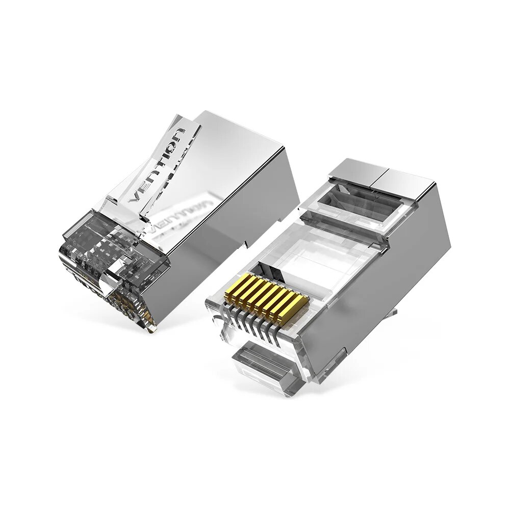 Коннектор VENTION RJ45 (8p8c), FTP, cat. 6A, под витую пару, экранированный (50шт.) IDFR0-50, Rj45(8p8c) совместимость
