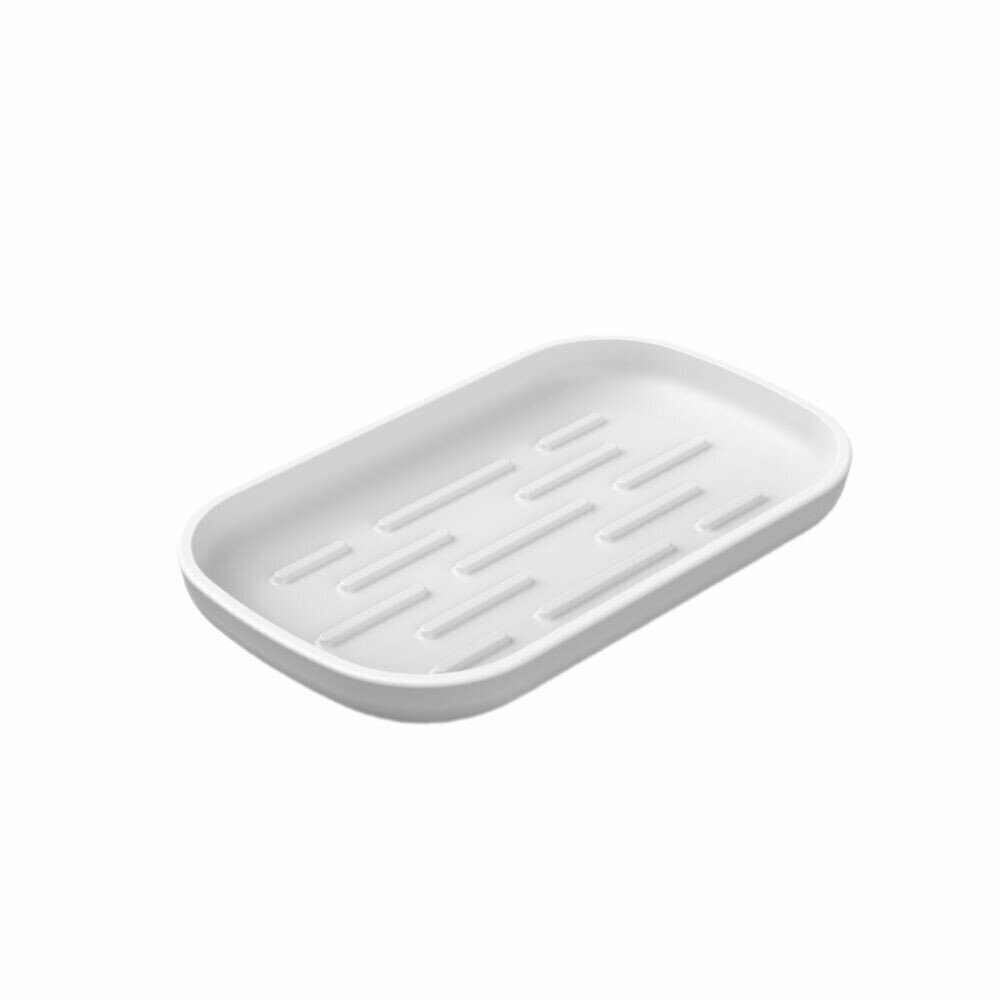 Мыльница для ванной Ambient Flux настольная пластик белая (AFX039ABSWT)