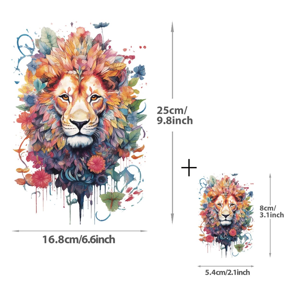 Нашивка лев для одежды 1 large small