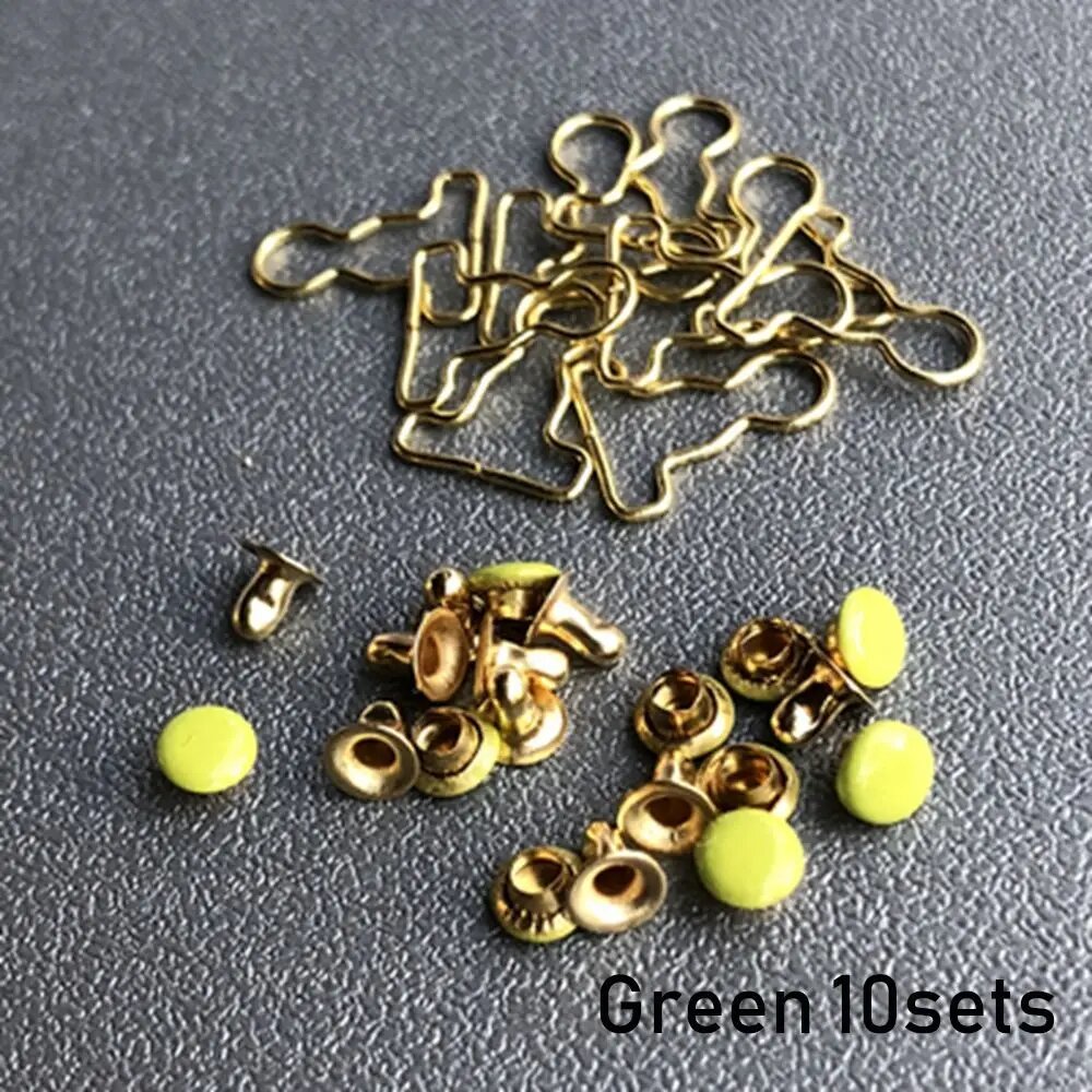 Металлические пряжки для кукол 1/6 green-10sets