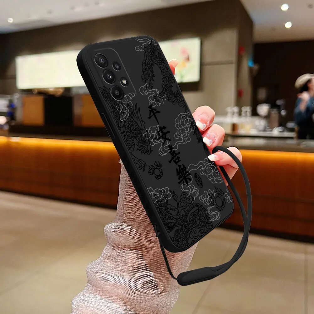Черный чехол с драконом для Xiaomi Poco M5 Pro 4G