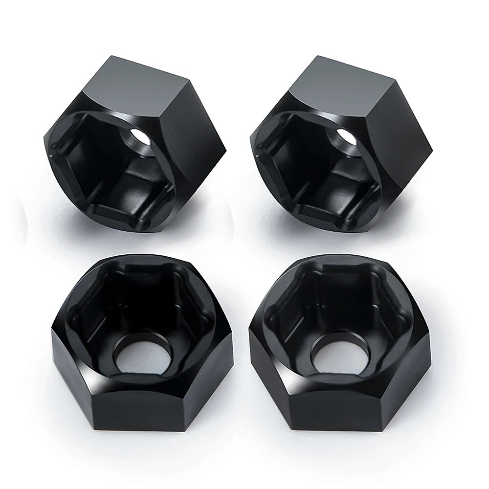 Адаптеры колёсных ступиц YEAHRUN, 4 шт, чёрные, 5mm to 7mm
