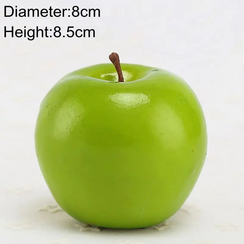 Искусственное яблоко Green Apple, диаметр 8 см, высота 8.5 см