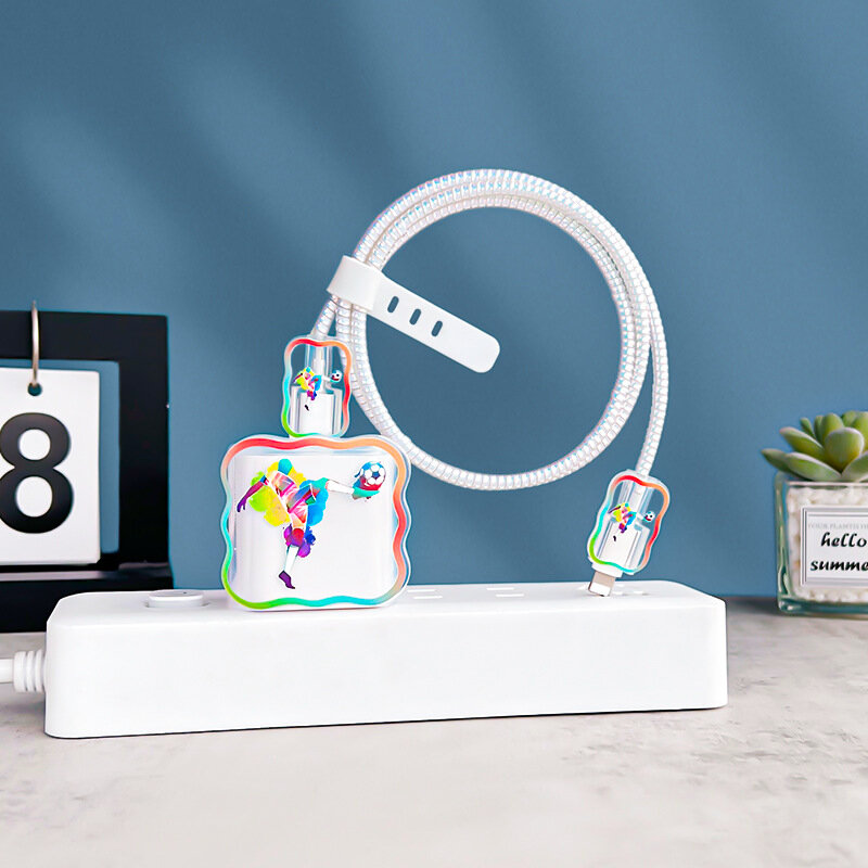 Защитный чехол для зарядного устройства, для Apple, с кусачками для проволоки, лазерный луч, ремешок