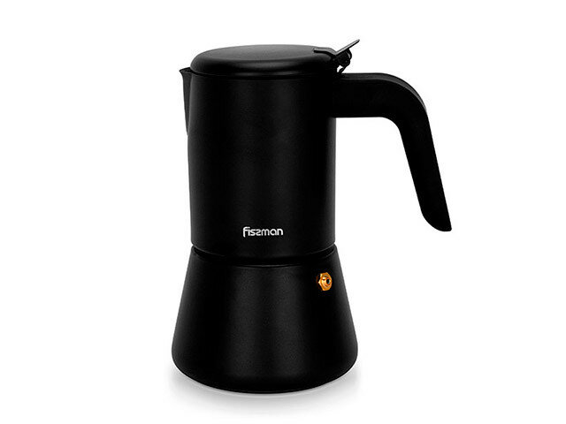 3244 FISSMAN Гейзерная кофеварка 300 мл на 6 порций (нержавеющая сталь)