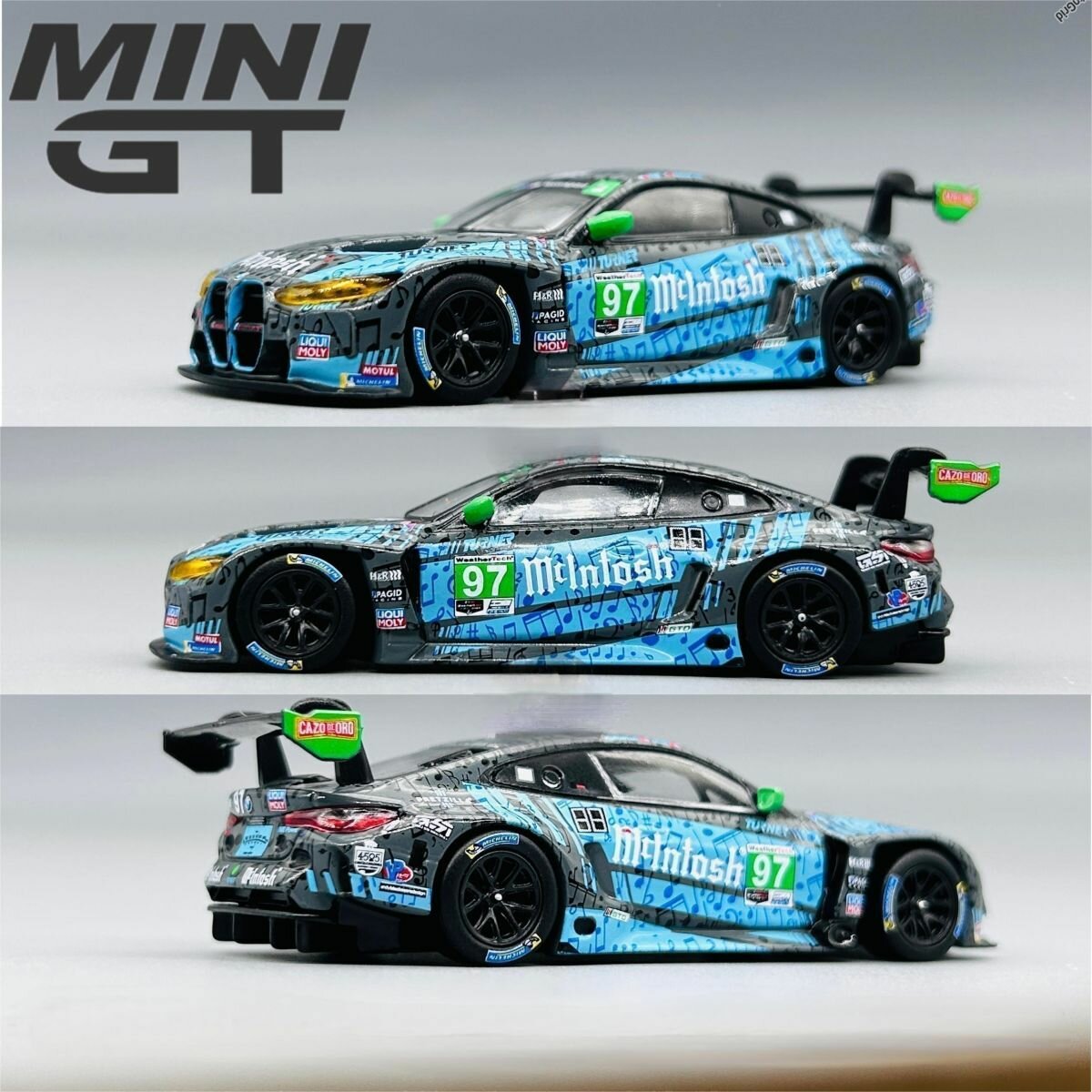 Машинка M4 GT3, из сплава, ABS-пластик, неопрен, длина 7 см синий — фото 1