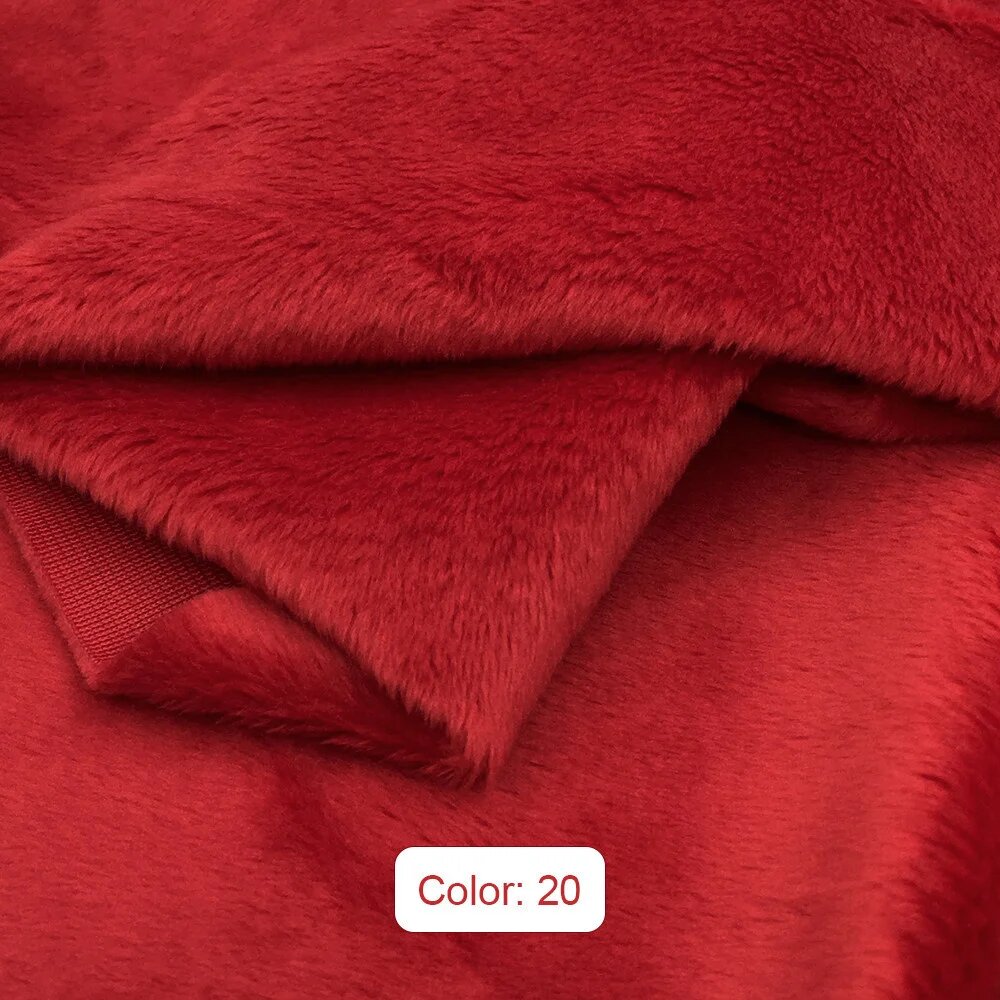 ZYFMPTEX плюшевая ткань Minky 100% полиэстер 45x50 см Красный, 20