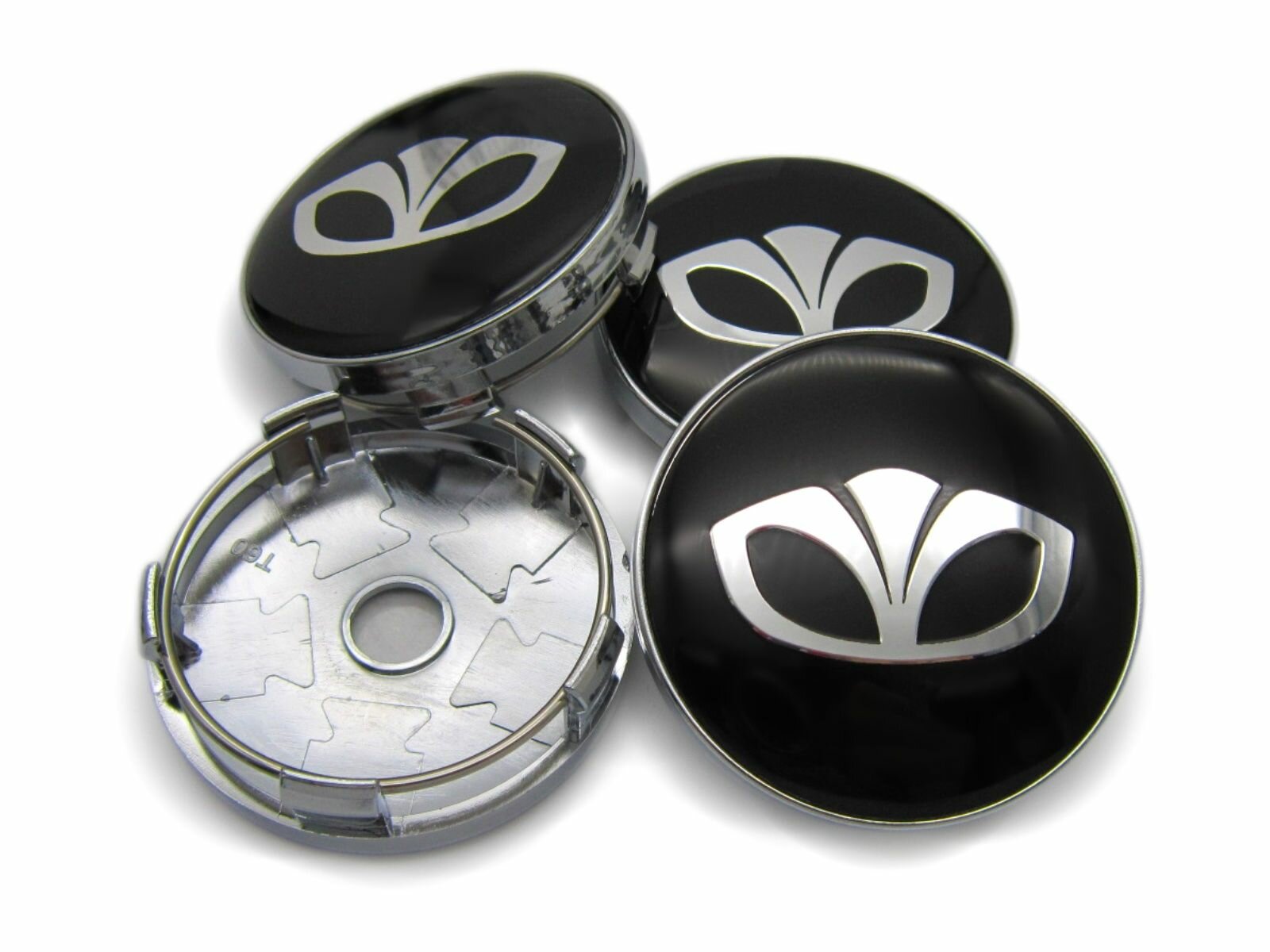 Колпачки, заглушки на литые диски Daewoo Лилия 60/56 мм, комплект 4 шт.