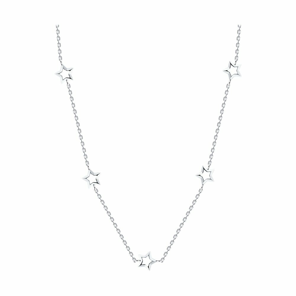 Колье, серебро, 925 проба, родирование