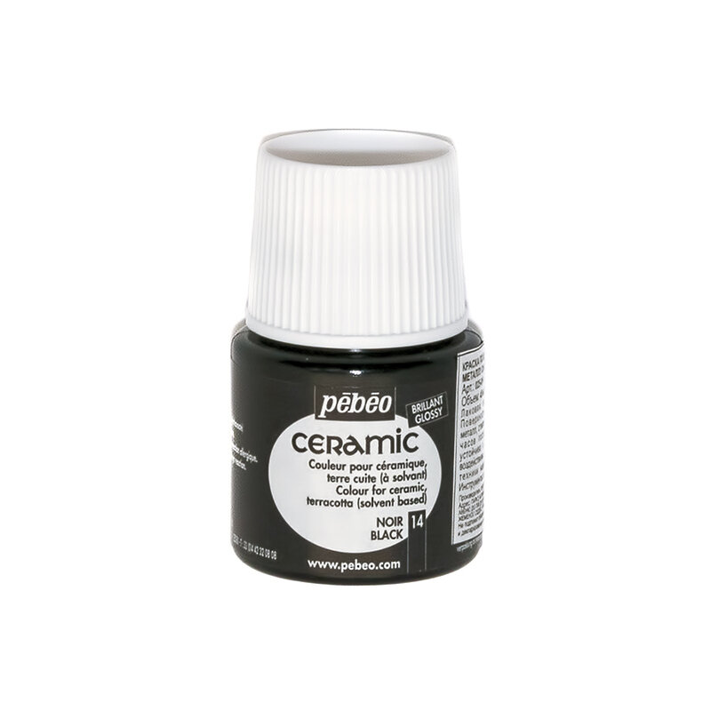 "PEBEO" Краска по керамике и металлу Ceramic 45 мл 025-014 черный