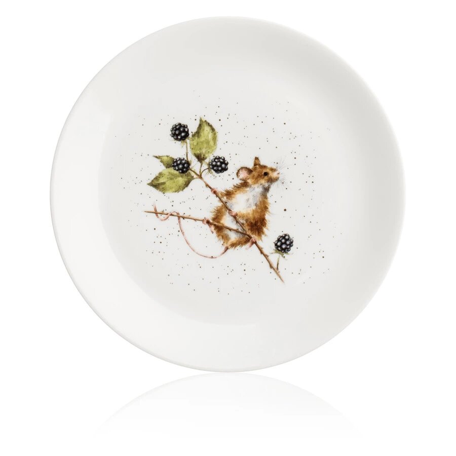 Тарелка закусочная Royal Worcester Забавная фауна Мышка 20 см, фарфор костяной