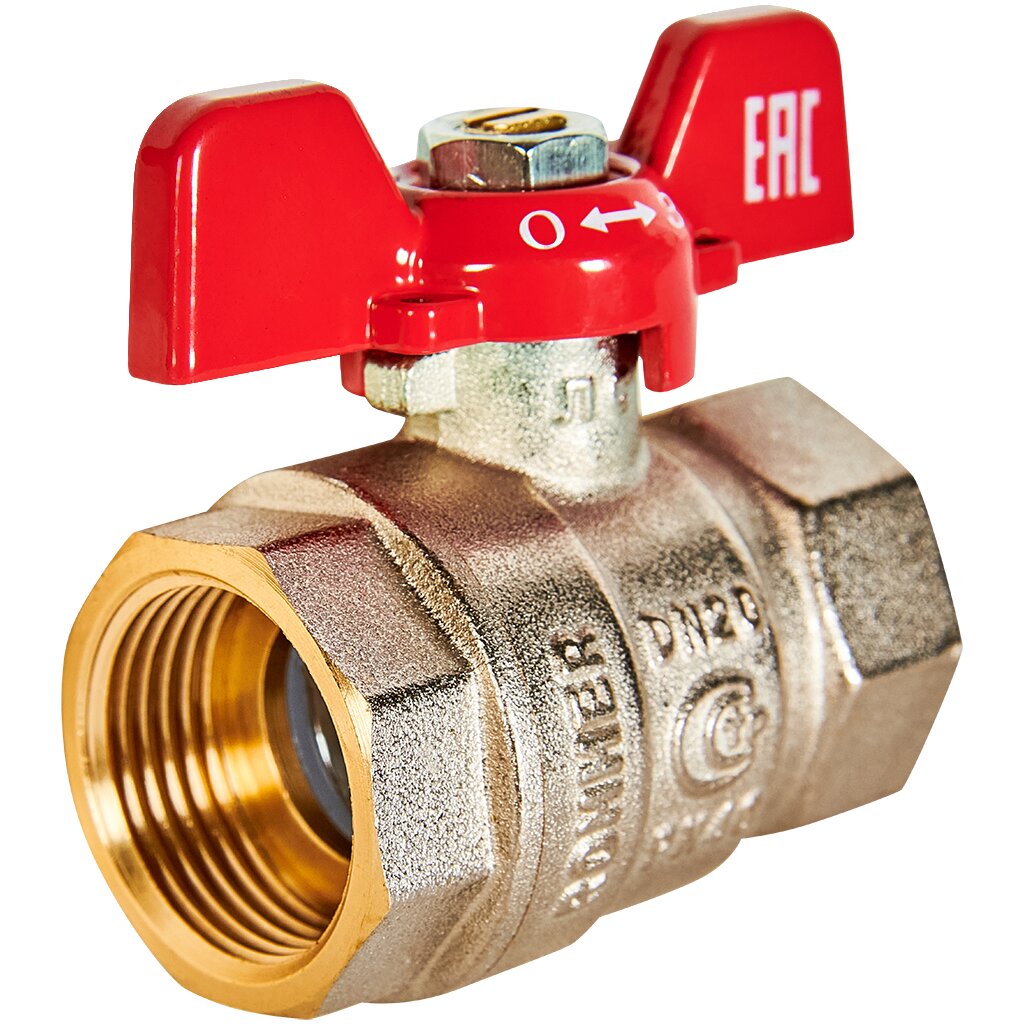 Rommer шаровой кран 1/2" ВН/ВН, ручка бабочка RBV-0003-2110215