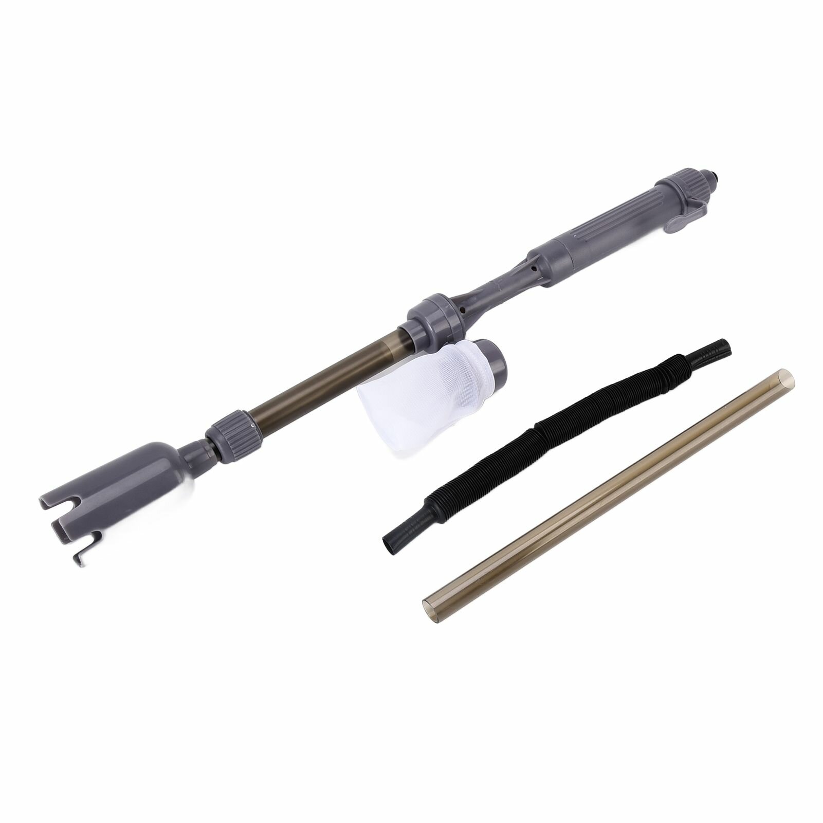 Электрический пылесос для аквариума с телескопической структурой и множественными функциями, пластик, 2 х С батарейки, 520L/ч, для чистки рыбьего аквариума