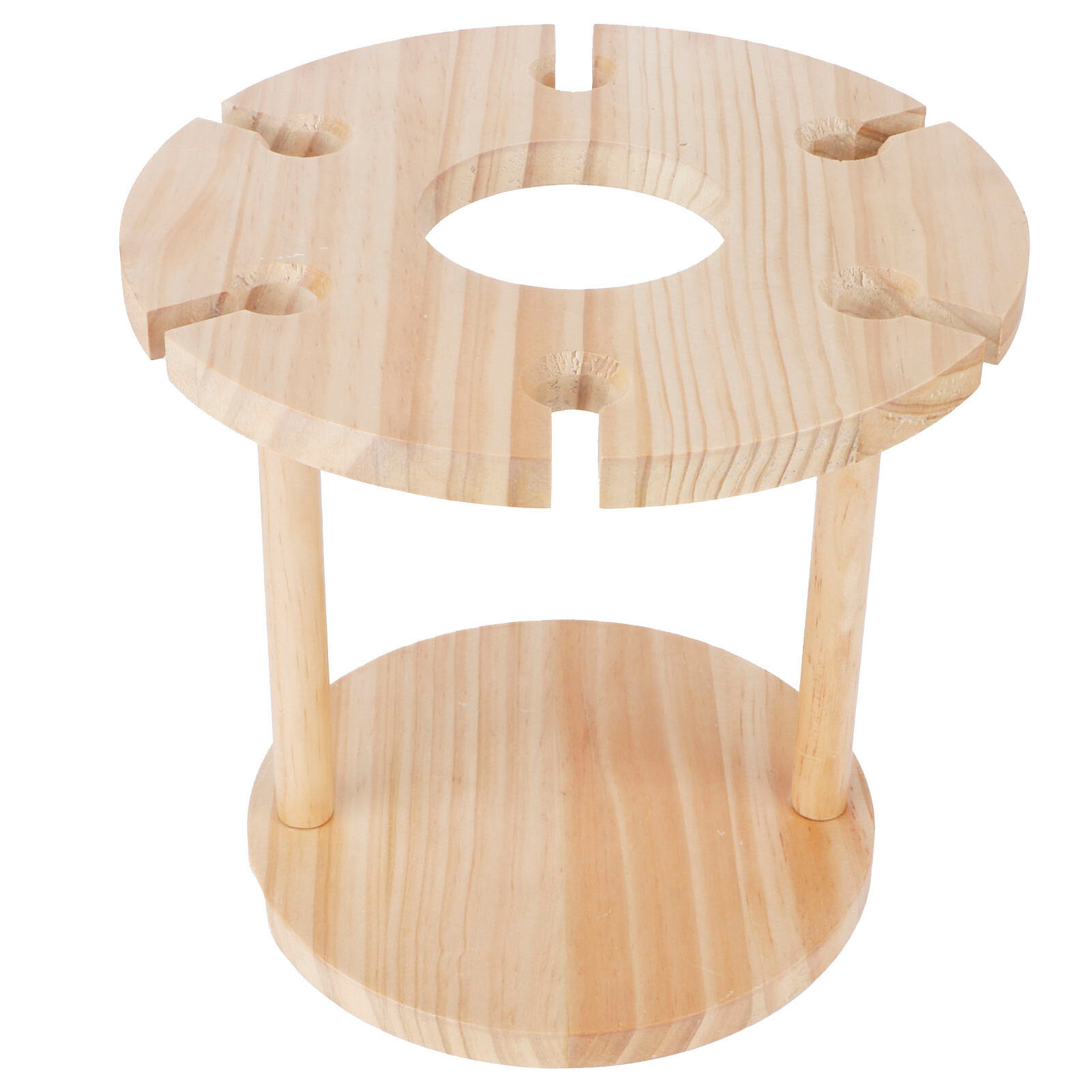 Деревянная винная стойка стеклянная чашка на стойке настольного настольного дисплея для 6 бокала и 1 бутылка для вина