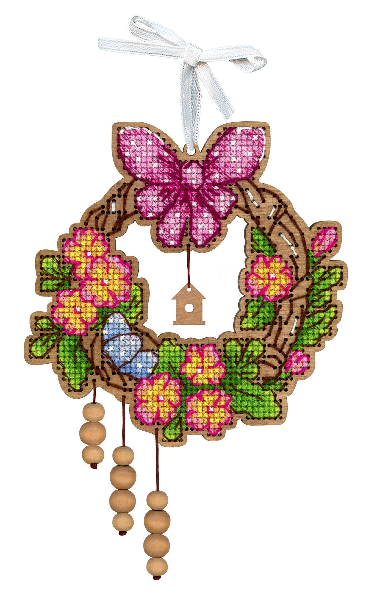 Вышивка Пасхальный венок 2 12x12 см.