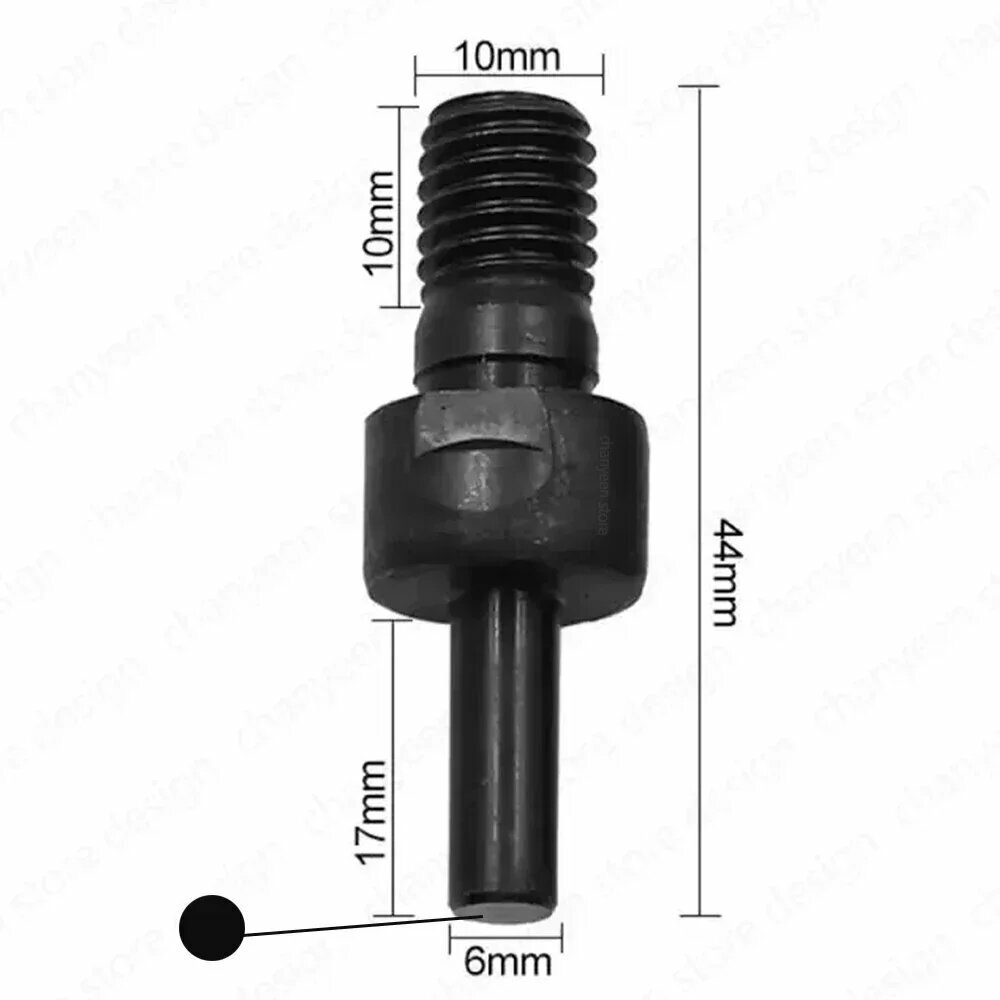 Адаптер для дрели Aleekit M10 M14 серебристый/черный M6 Round