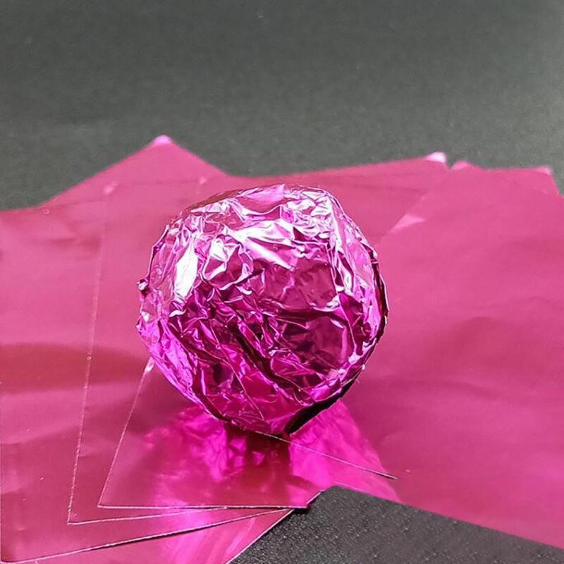 Алюминиевая фольга для упаковки конфет и десертов 100 листов 80x80 мм защита и свежесть сладостей