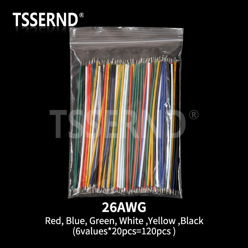 Набор проводов для пайки 120 шт, 6 цветов 24AWG/26AWG 26AWG-120pcs