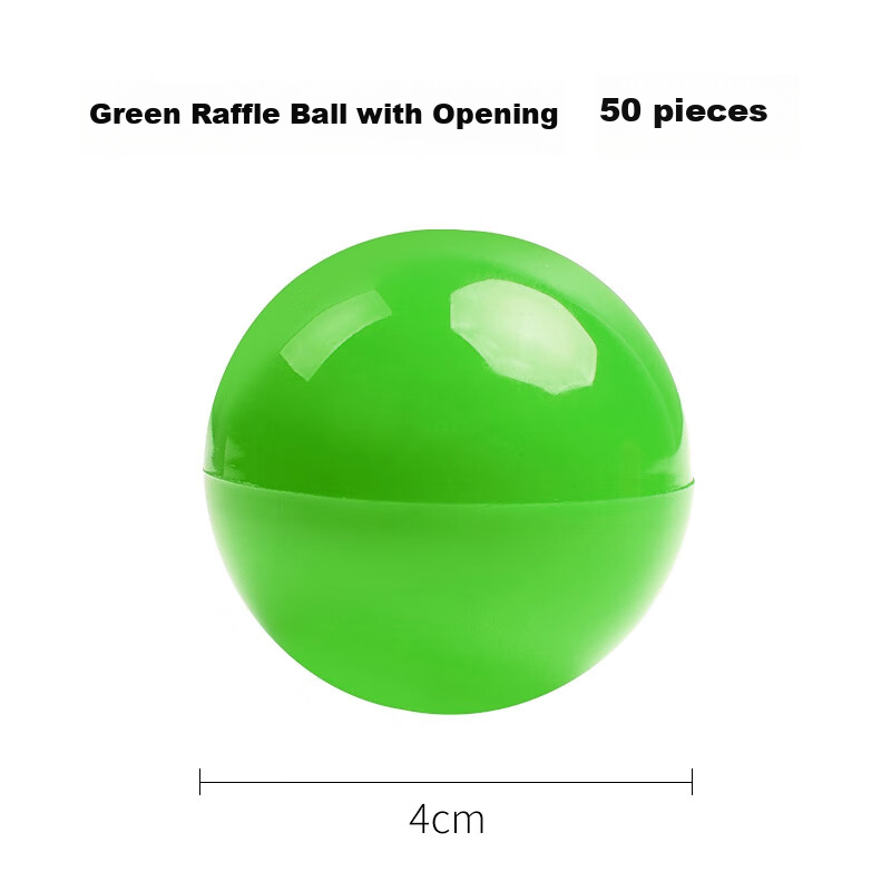 50pcs 4cm Diameter Green Lottery Balls for Drawing Box, Raffle Balls for Annual Meeting, Awards Ceremony, Opening Ceremony, Wedding, and Celebration Events