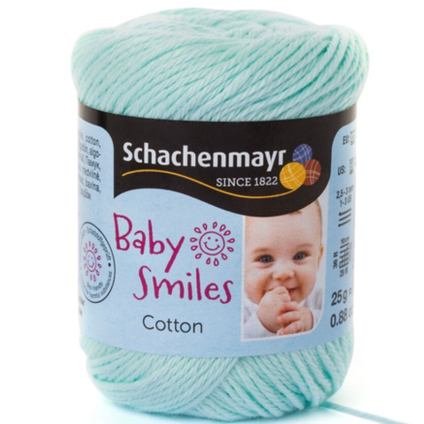 Cotton /Коттон/ пряжа Schachenmayr Baby Smiles, MEZ, 9807350 (01066, *, mint (мята), зеленый)