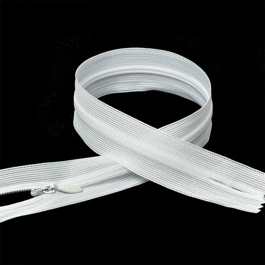 Молния MaxZipper пласт. потайная N3 100см н/р цв. F101 белый уп.10шт
