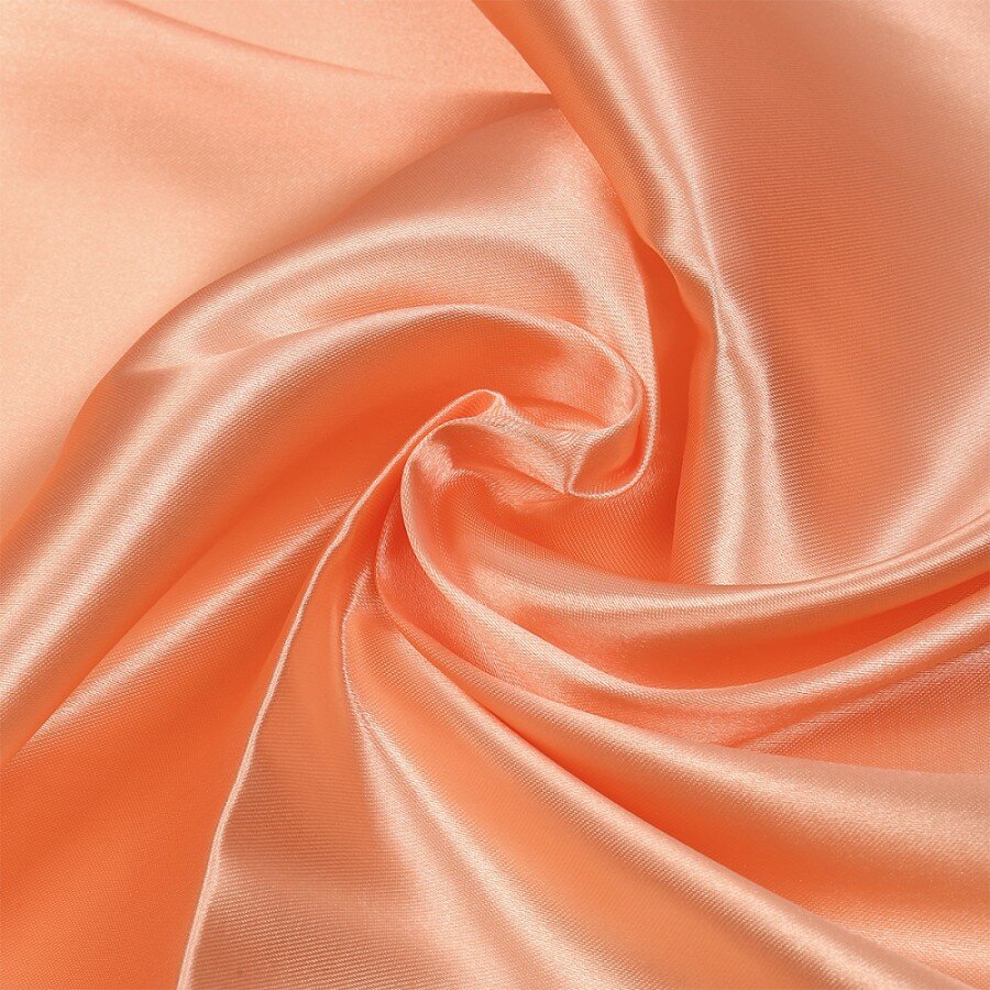 Ткань Атлас-сатин 67 г/м² 100% полиэстер шир.150 см AS.19 цв. персиковый уп.3м