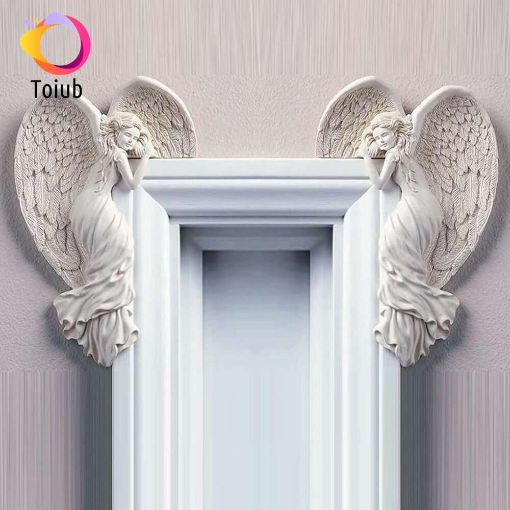 2шт Настенный декор в виде крыльев Ангела из смолы со скульптурой сердца в Вашем углу для украшения дома, гостиной