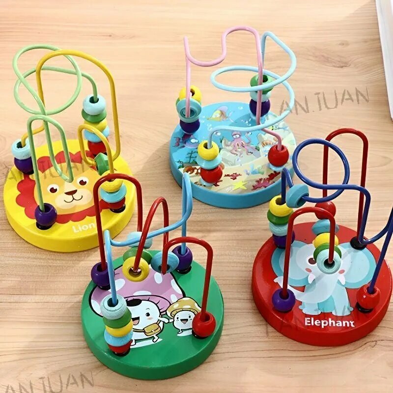 Игрушка для малышей до года - Развивающая игрушка от 1 года - Лабиринт - Монтессори / Пальчиковая игра для развития мелкой моторики 12х9х9 см для 1шт случайный цвет