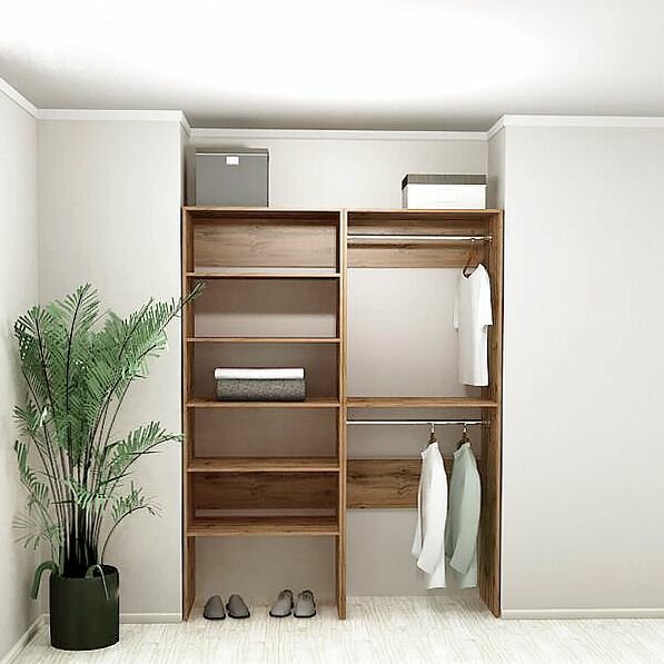 Гардеробная система Комплект стеллаж Модус № 23 160х40х208,4 см Дуб Вотан