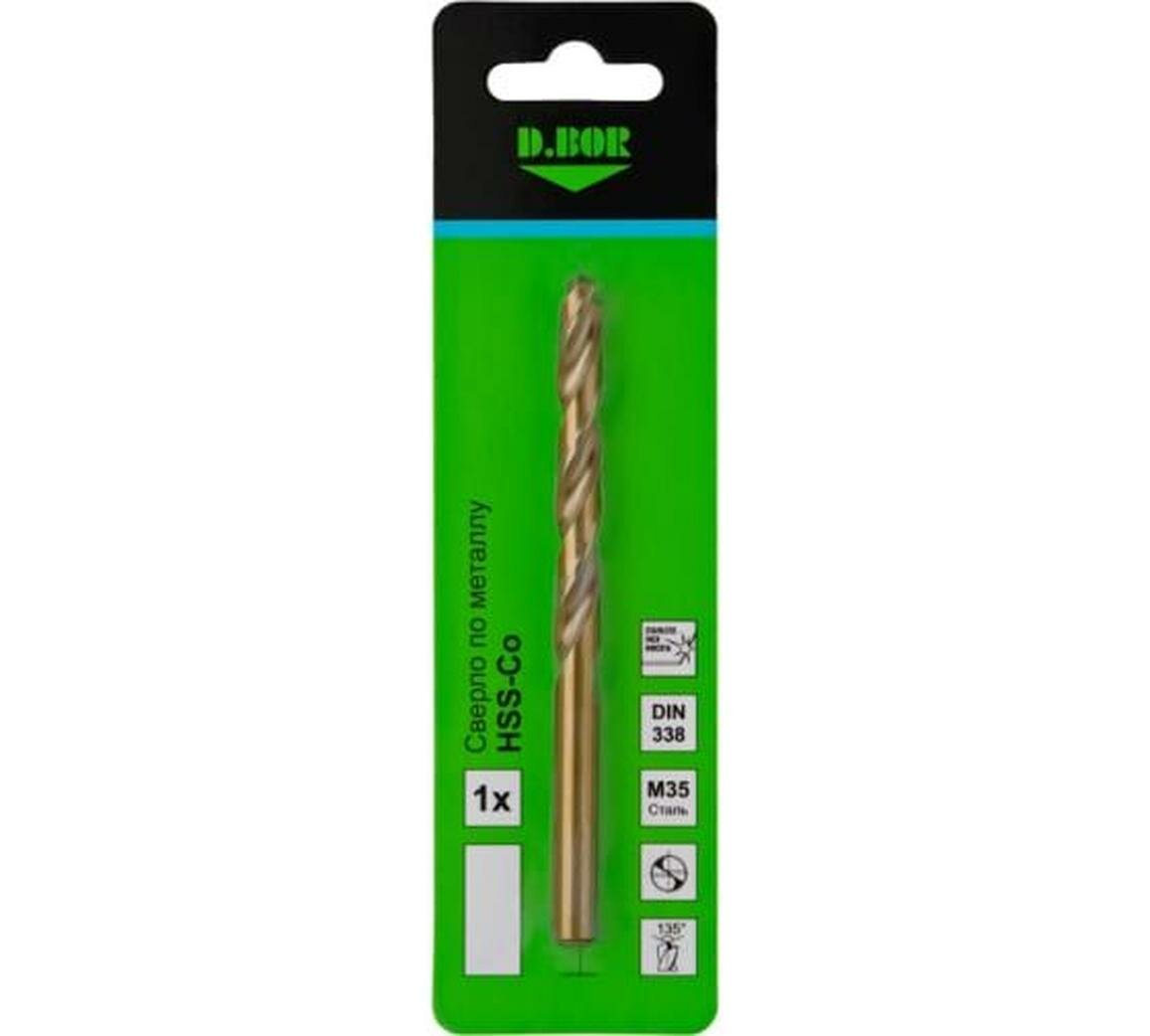 Сверло по металлу D.BOR HSS-Co DIN 338 12.0х101/151 мм (арт. D-TD-338-CO5-120-01)