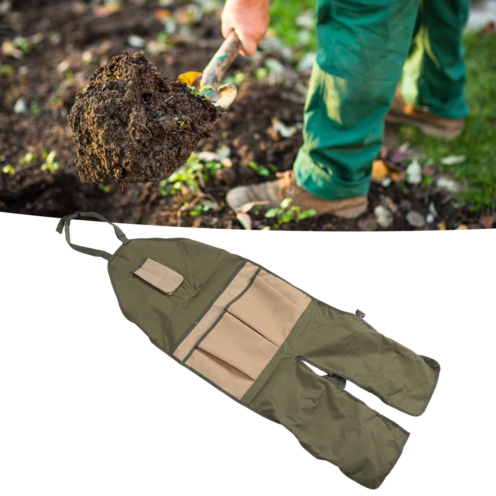 Садовый фартук 600D ткань Оксфорд износостойкий прочный регулируемый рабочий фартук с пряжкой для сада, двора, фермы