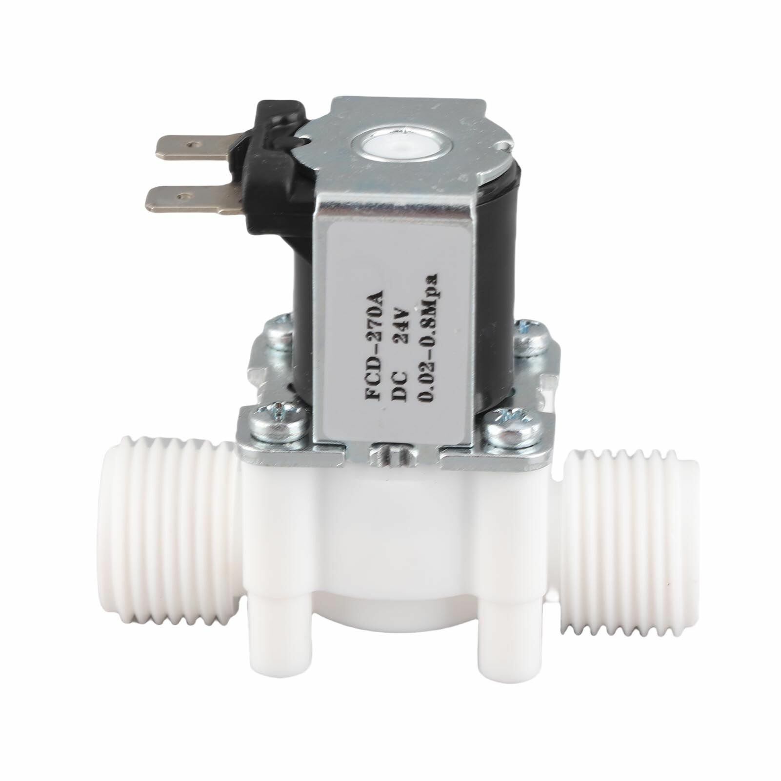 Электромагнитный клапан G1/2, пластиковый, нормально закрытый, для воды, 24В постоянного тока / 220-240В переменного тока