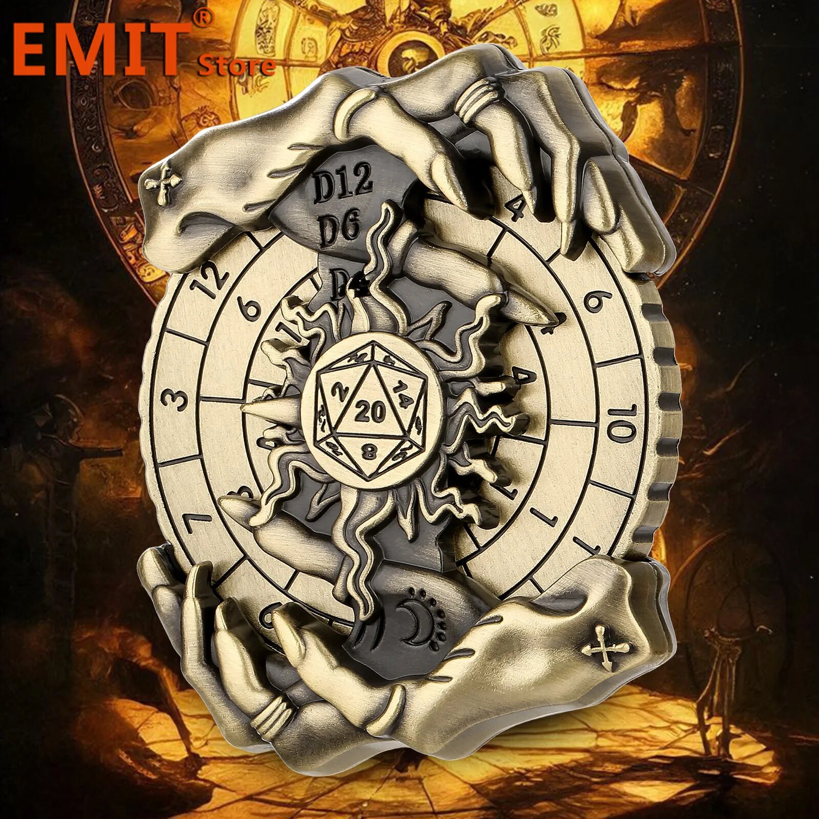 Кубики для настольных игр 7 в 1 Stress-Relieving Toys Antique Gold