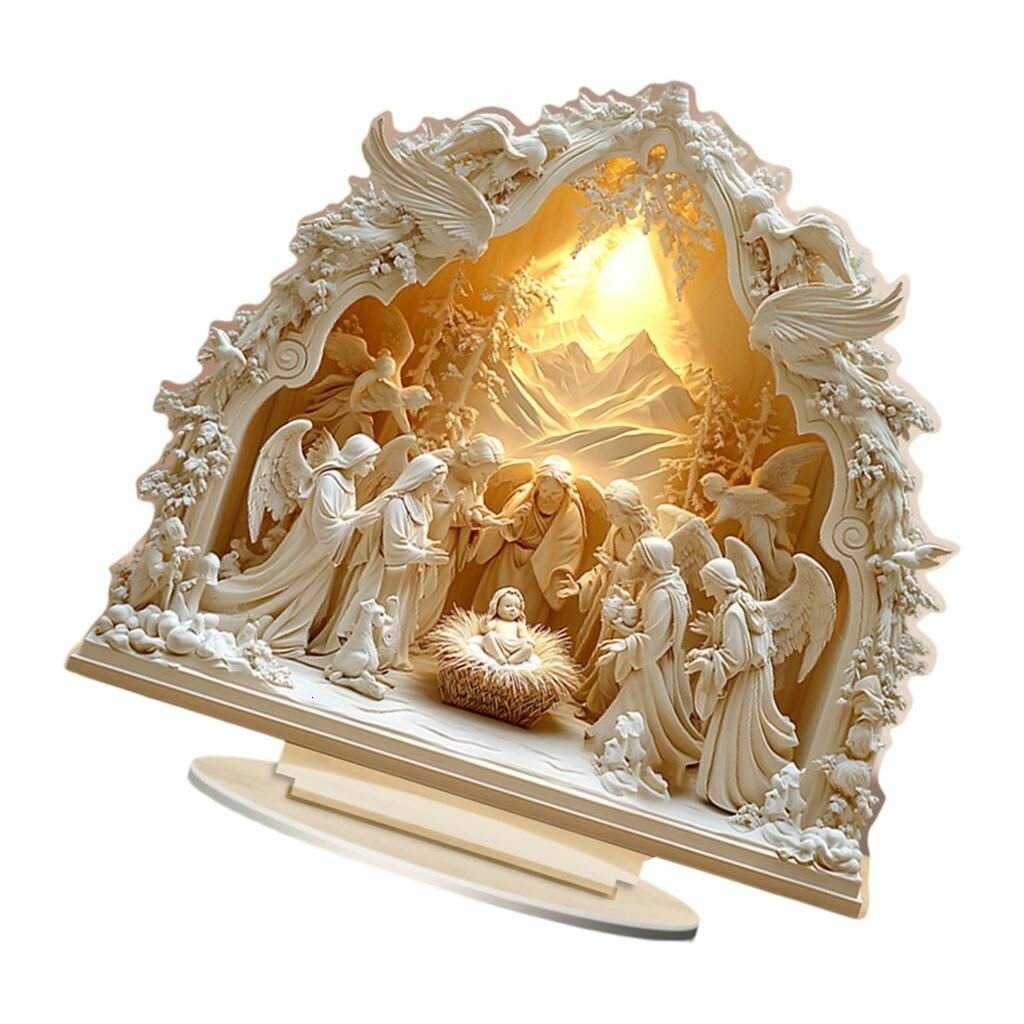 Белый Религиозный Вертеп 2D