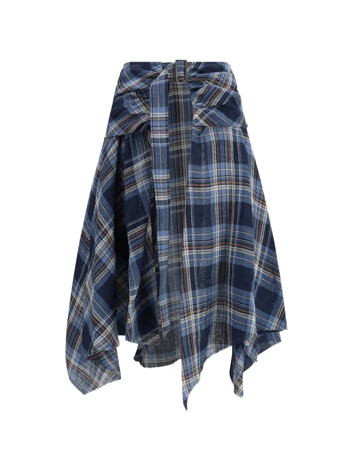 Юбка MARBELL Asymmetric-hem plaid skirt
