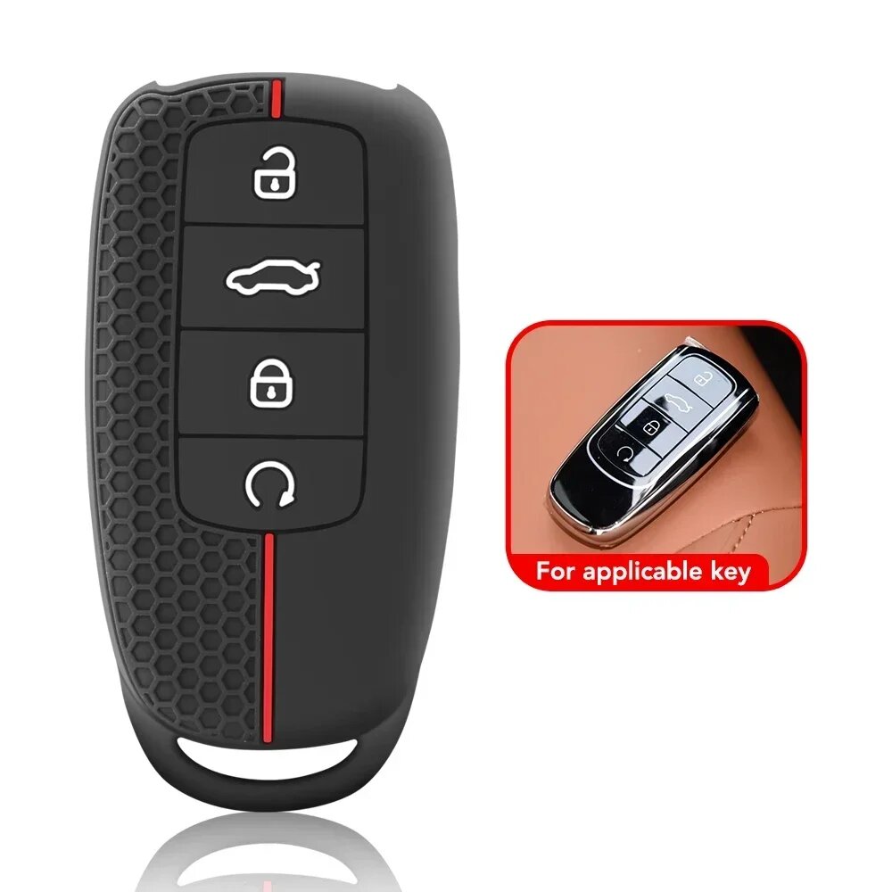 Силиконовый чехол для дистанционного ключа автомобиля для Chery Tiggo 7 pro 8 Pro Exeed Tiggo 2 3x Arrizo 5 Pro Gx 5x EQ7 tiggo 4, автомобильные аксессуары