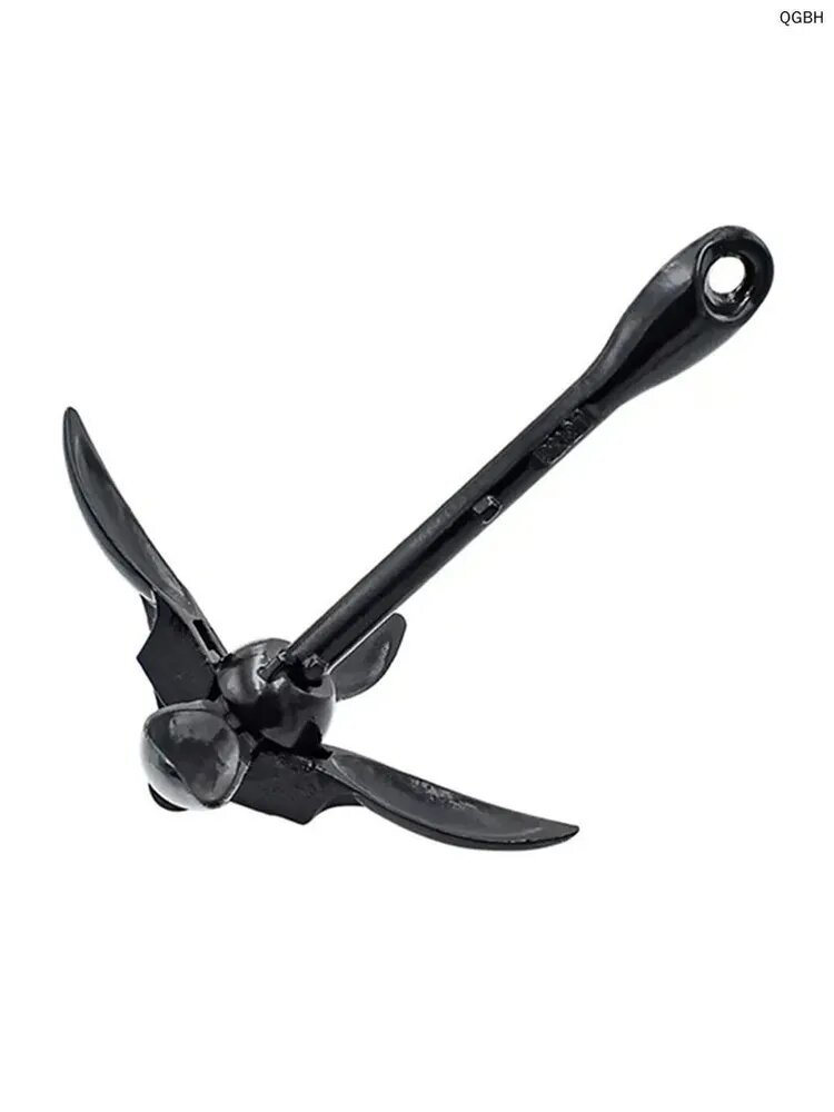 Якорь для лодки 1.5 кг черный чугун кошка