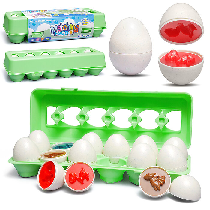 Сортер "Динозавр в Яйце" MDX333-3, для детей 1-3 лет, 12 шт, пластик