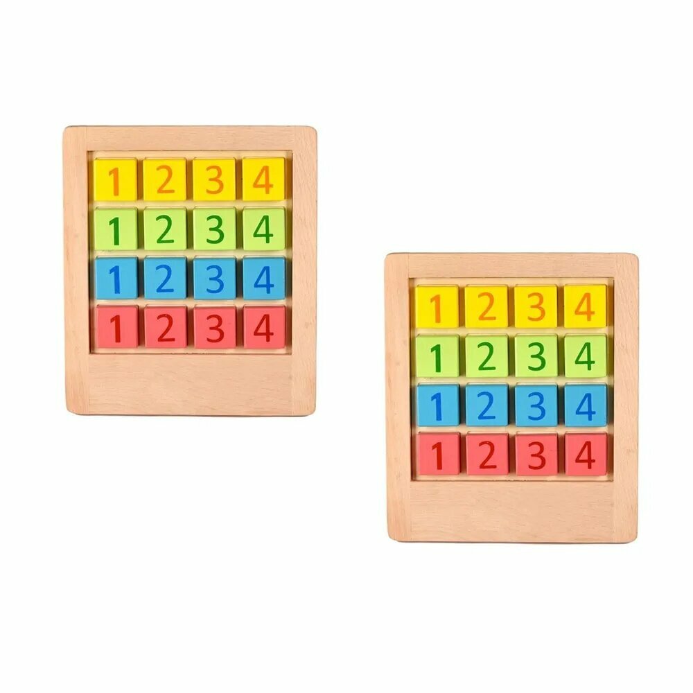 Набор из 2 деревянных логических игр судоку для развития мышления детей и взрослых