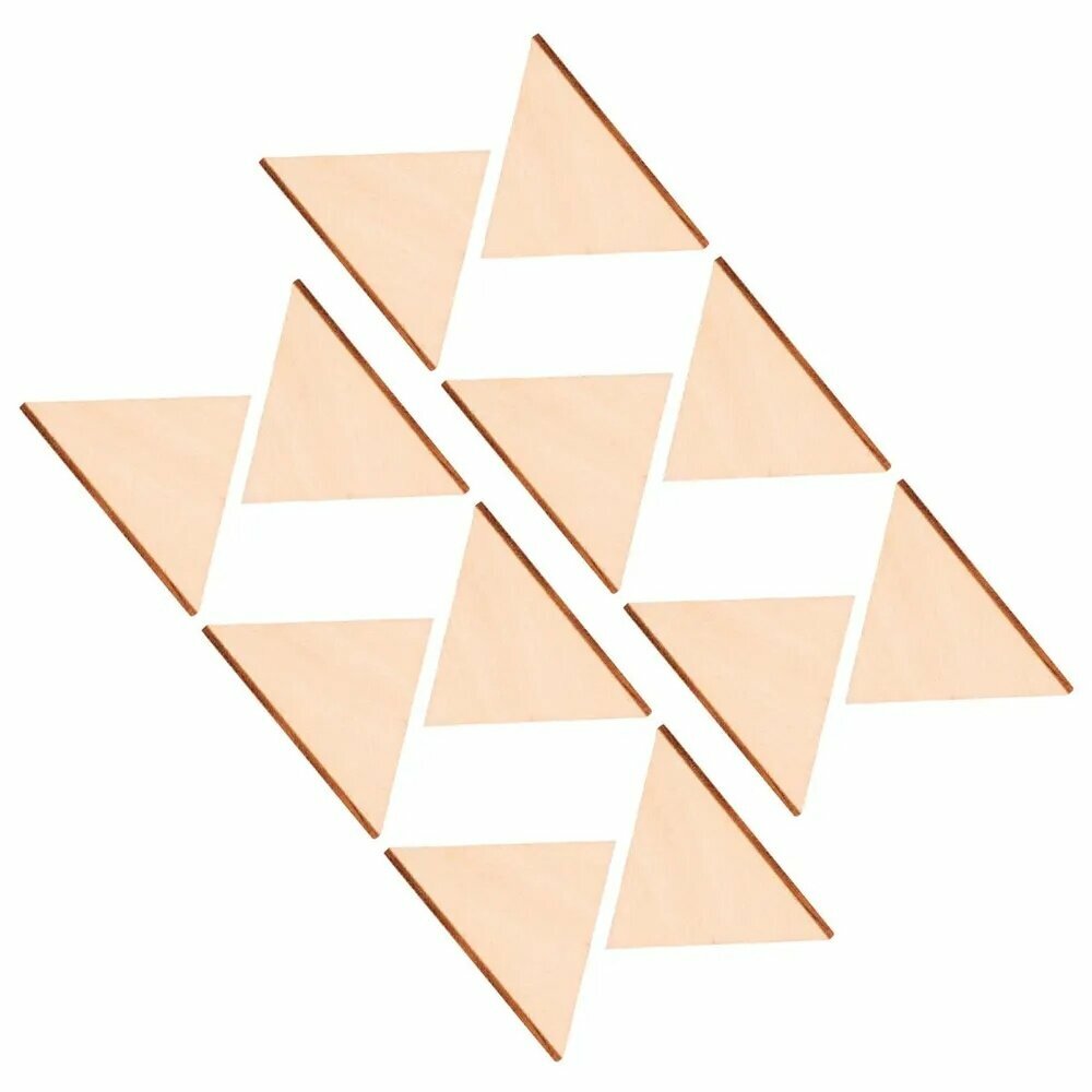 Незаконченные деревянные треугольные заготовки 300 шт для декорирования