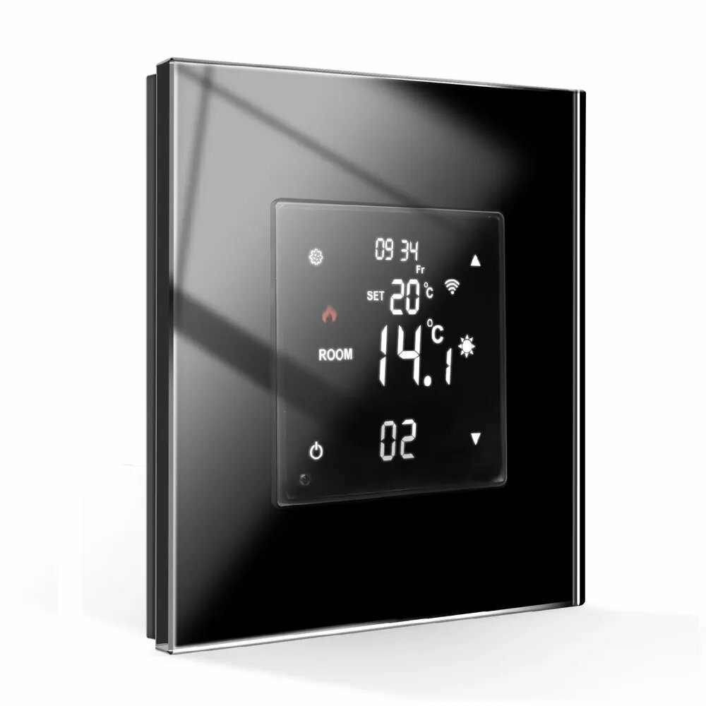 TOUCHMI Терморегулятор/термостат до 3500Вт Для инфракрасного отопления, Для конвекторов, черный