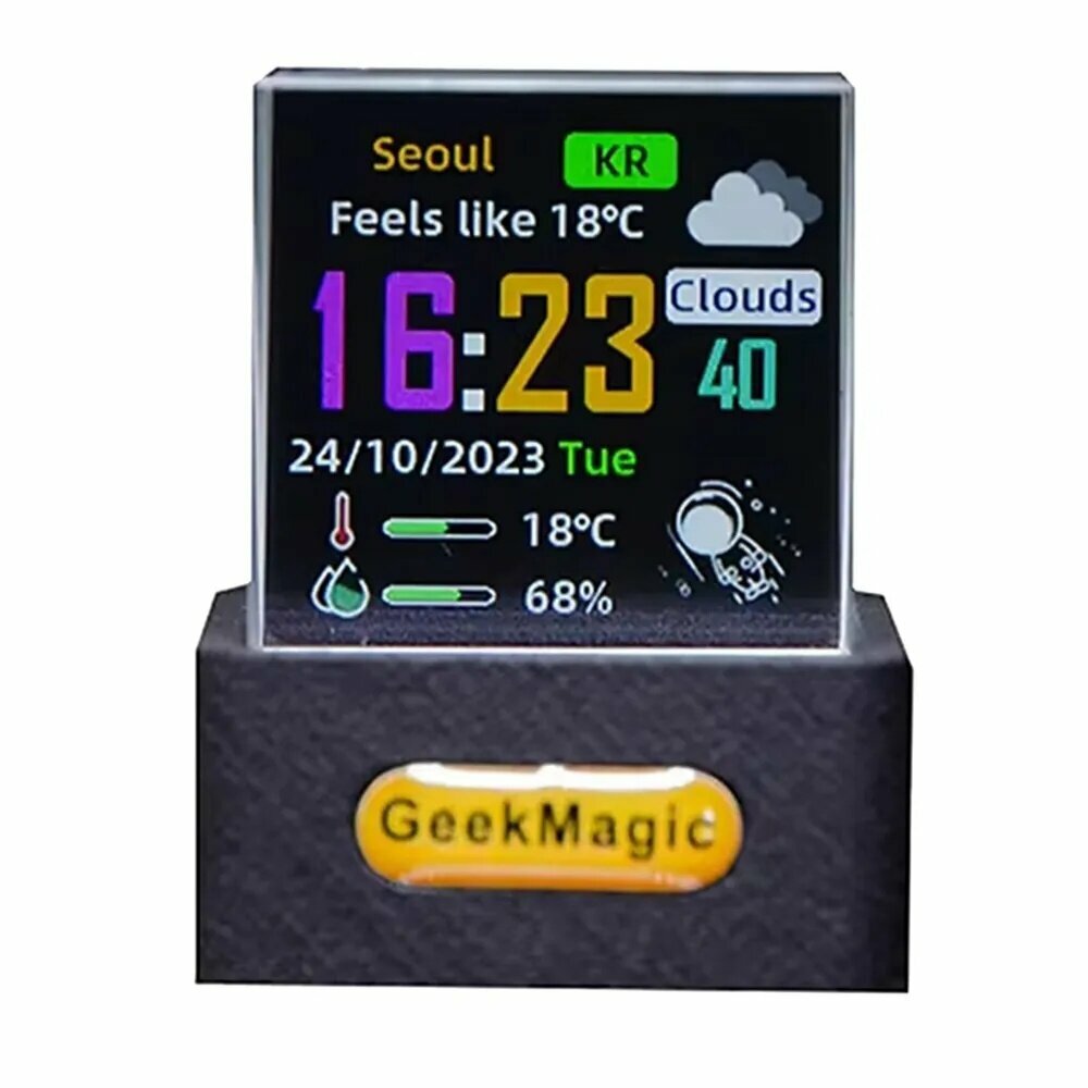 Crystal Cube Photo Display Настольные умные цифровые часы