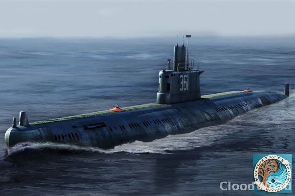Hobbyboss 83517 1:350 Подводная лодка класса 035 "Мин" ВМС Китая Сборная модель судна