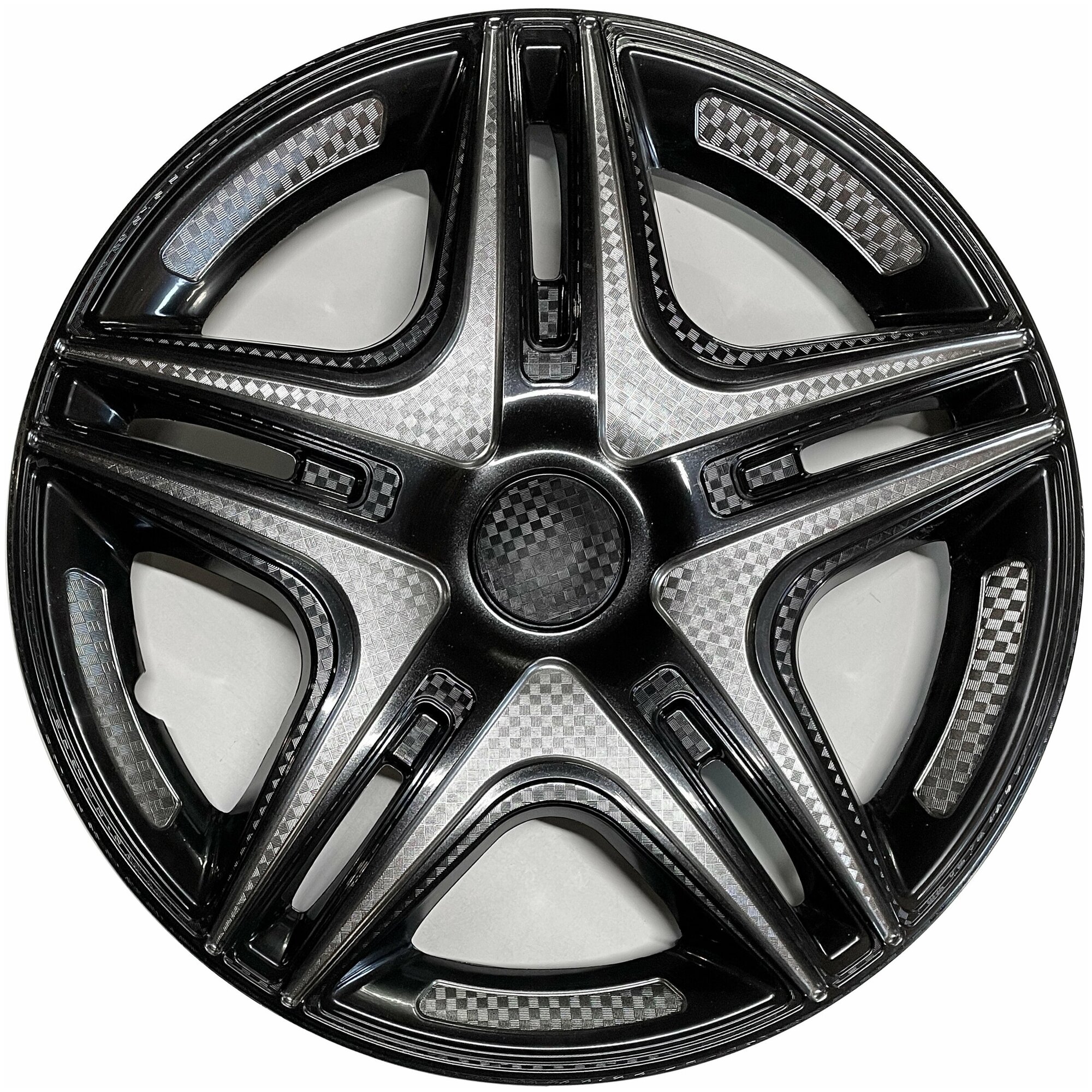 Автомобильные колпаки на диски дакар супер блэк R16", в комплекте 2 колпака