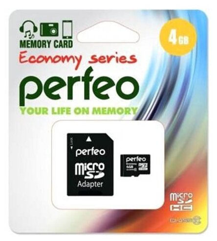 Карта памяти Perfeo microSDHC 4 ГБ Class 10