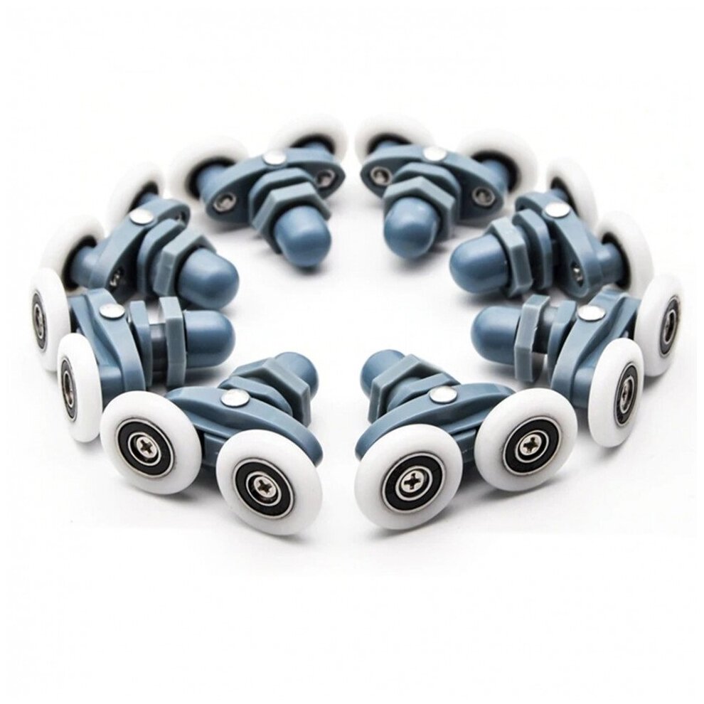 Ролики для душевой кабины 23 мм с эксцентриком, двойные для душевой кабины ( 8 штук) дверные ролики для душевой кабины