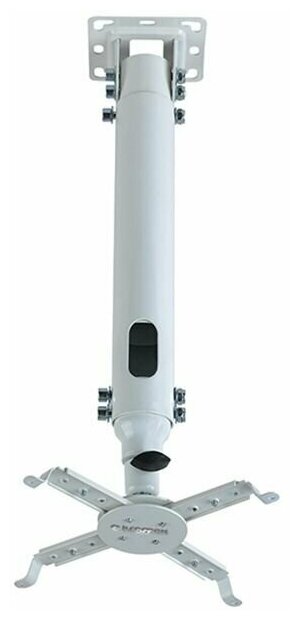 Универсальное потолочное крепление в белом цвете для проекторов весом до 20 кг c регулируемым расстоянием от потолка до проектора Кронштейн Kromax Projector-100 (белый)