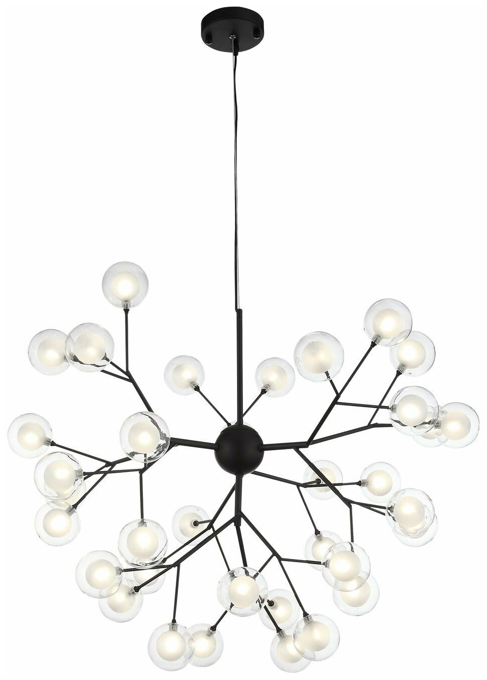 SL376.403.36 Светильник подвесной ST-Luce Черный/Прозрачный, Белый G4 LED 36*2W